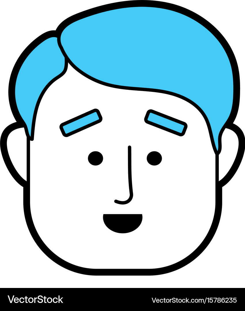 Man face with hairstyle design Royalty Free Vector Image