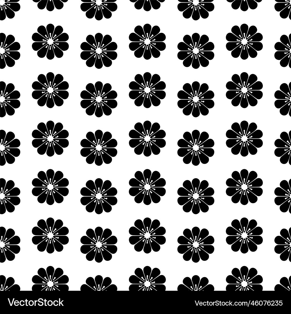 Monochrome folk art floral seamless pattern Vector Image