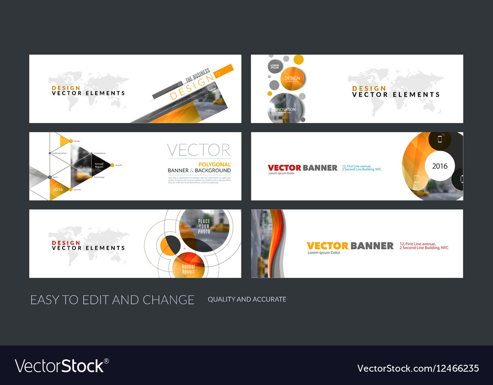 Set of modern horizontal website banners Vector Image