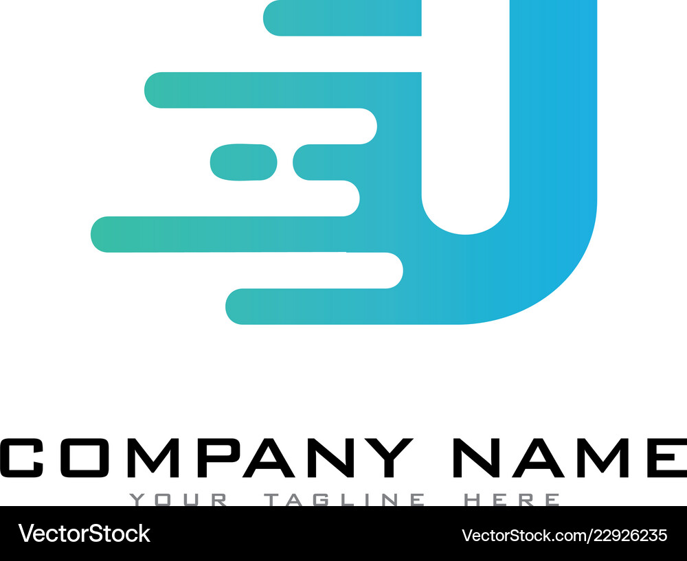 U speed letter logo icon design Royalty Free Vector Image