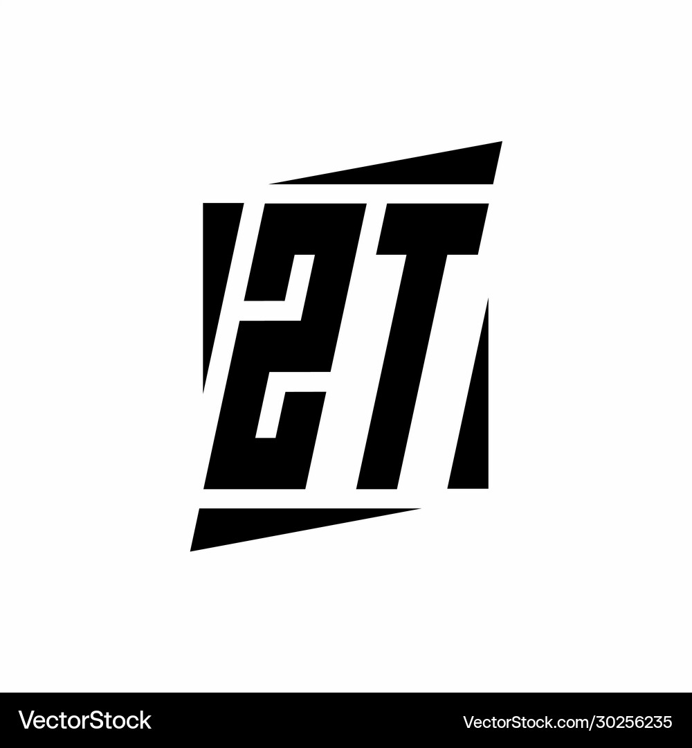 Zt logo monogram with modern style concept design Vector Image