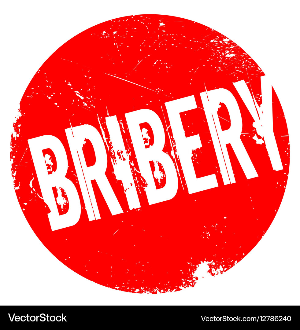 Bribery rubber stamp Royalty Free Vector Image