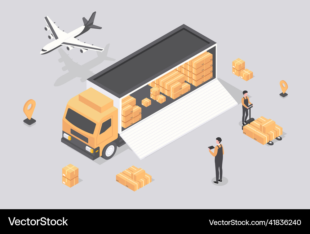 Concept of logistics Royalty Free Vector Image