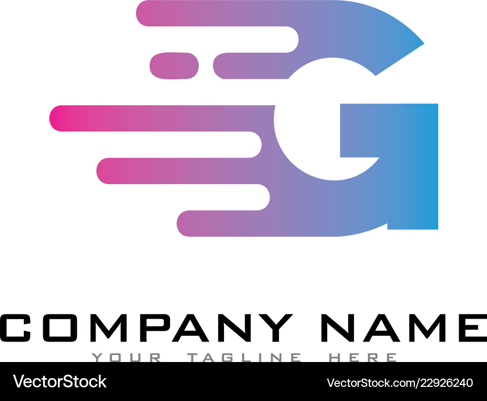 G speed letter logo icon design Royalty Free Vector Image