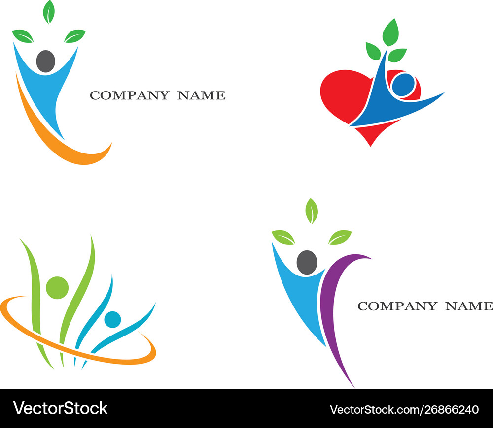 Human health symbol design Royalty Free Vector Image