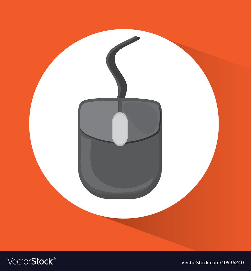 Mouse inside circle design Royalty Free Vector Image