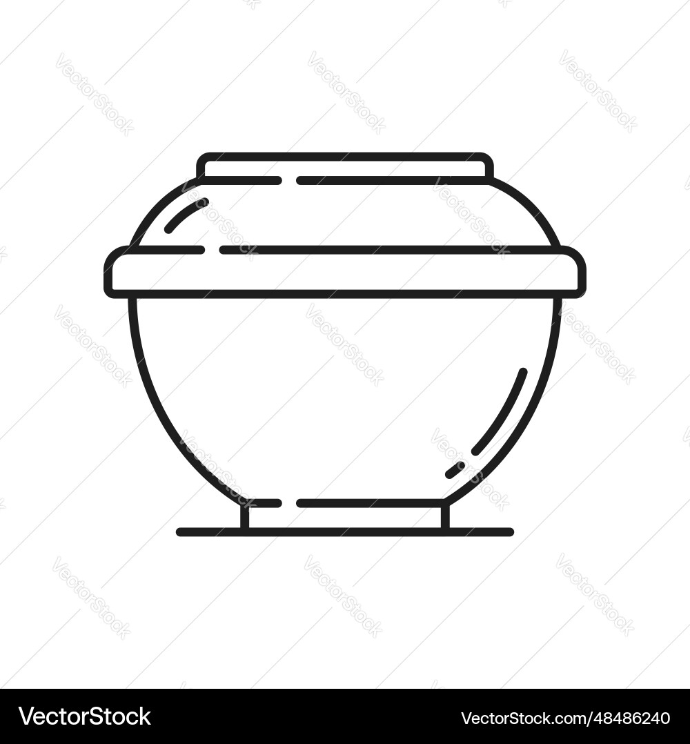Plastic container for soup takeaway food box icon Vector Image