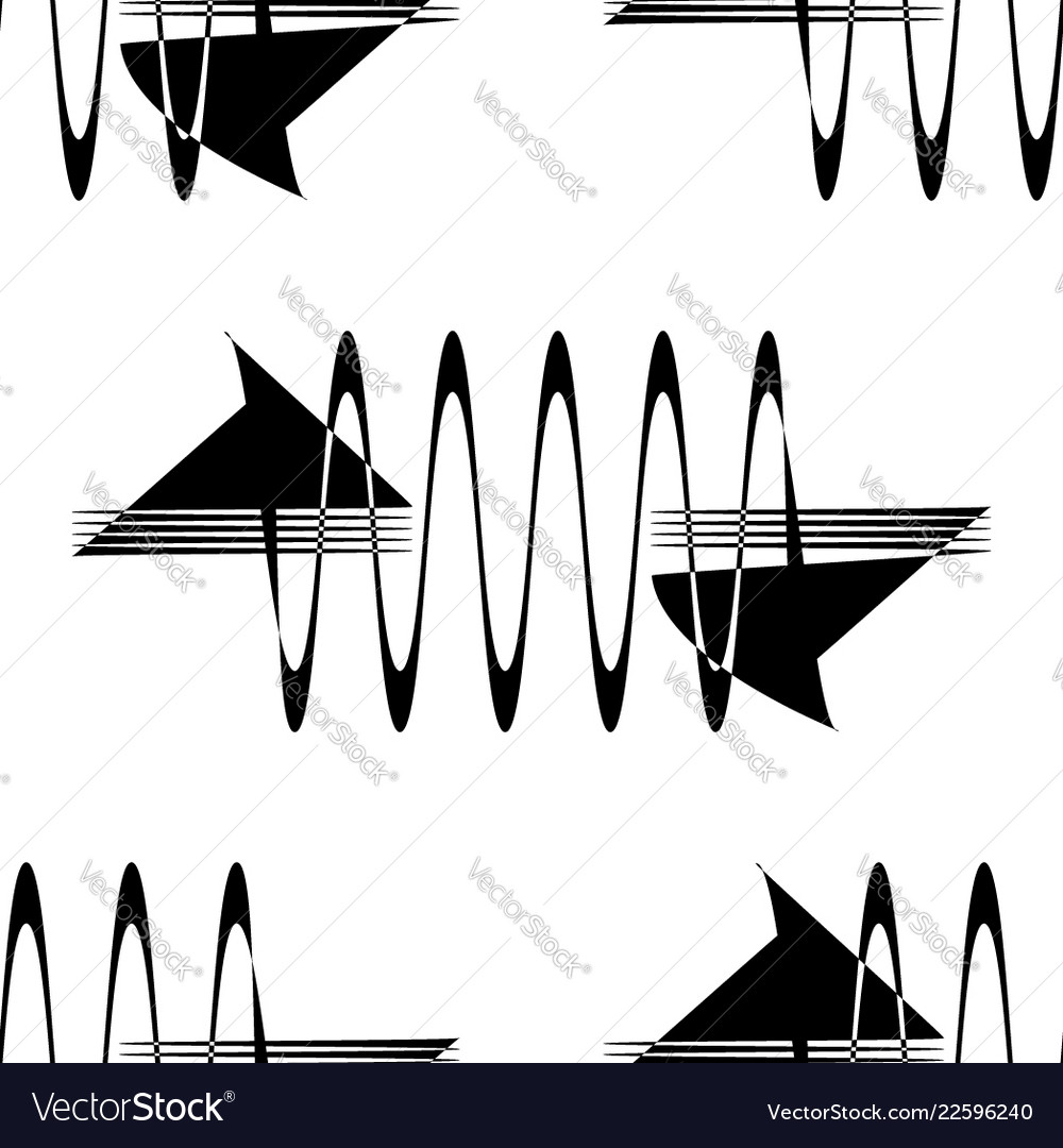 Repeatable pattern abstract monochrome geometric Vector Image