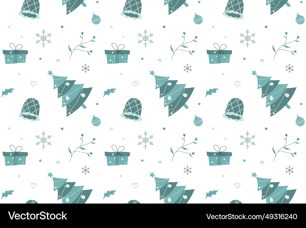 Seamless christmas pattern design Royalty Free Vector Image
