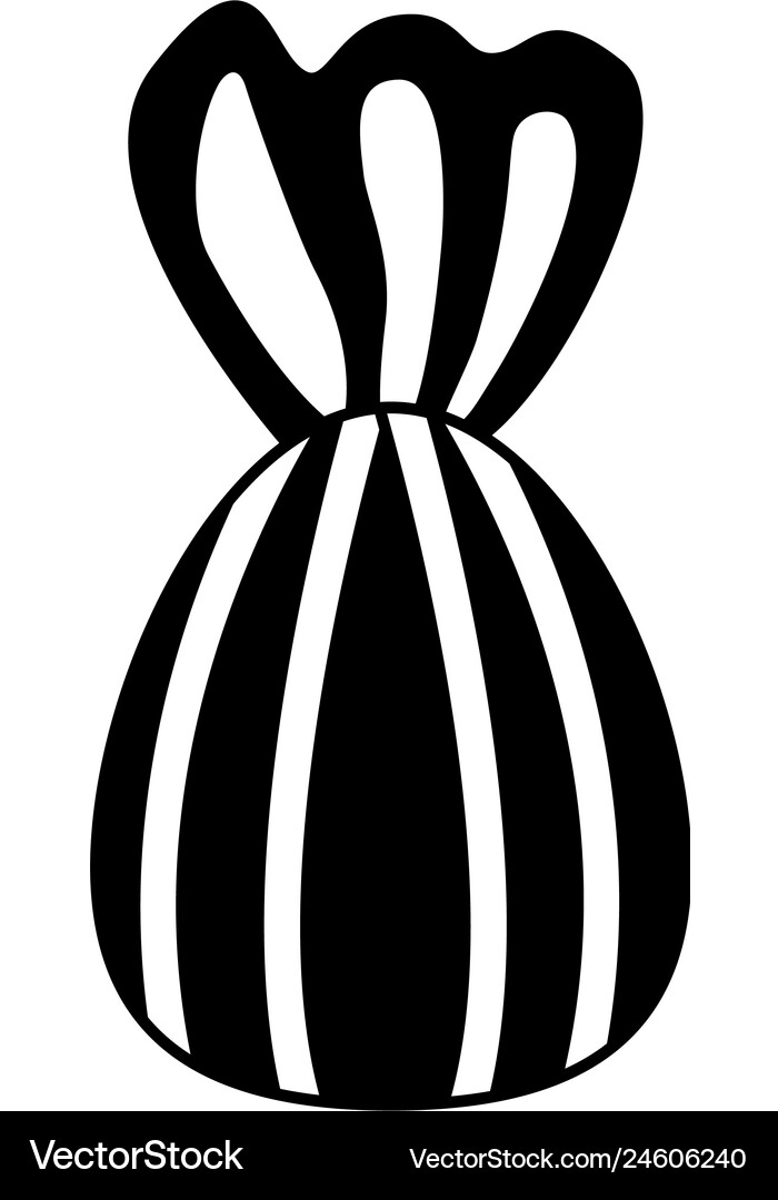 Wrapped sweet candy flavor icon Royalty Free Vector Image