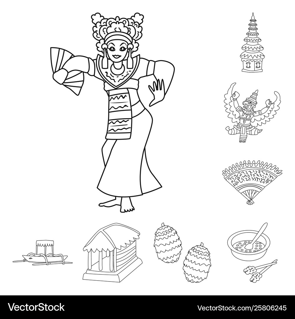 Balinese and caribbean icon Royalty Free Vector Image