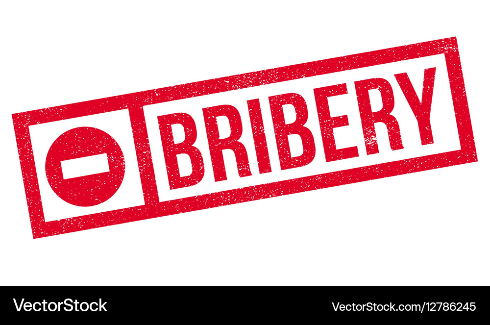 Bribery rubber stamp Royalty Free Vector Image