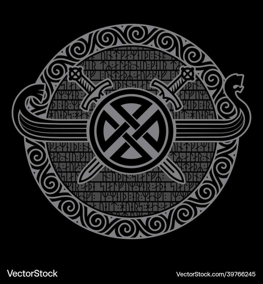 Celtic scandinavian design old norse runic Vector Image