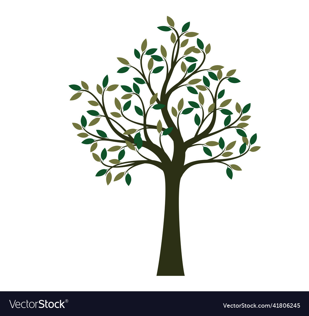 Colour tree Royalty Free Vector Image - VectorStock