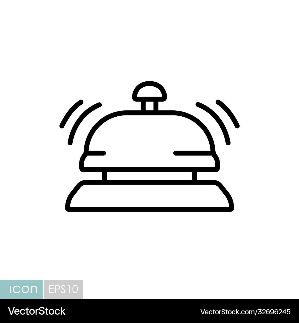 Counter bell hotel service icon Royalty Free Vector Image