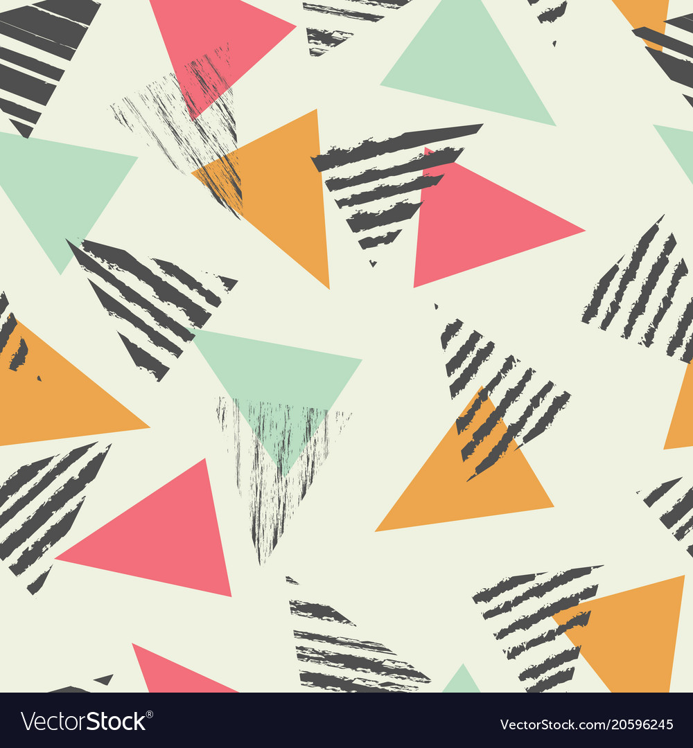 Geometric triangle seamless pattern Royalty Free Vector