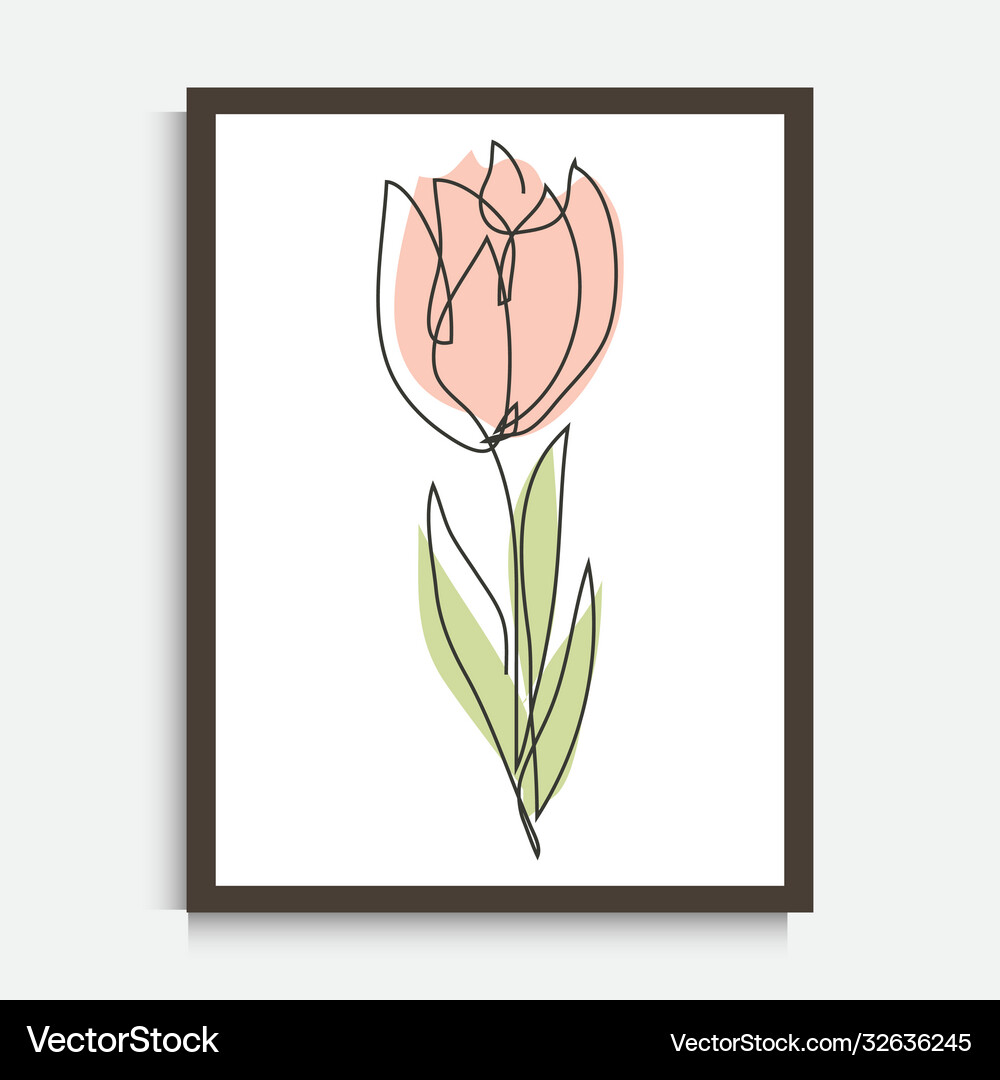 Hand drawn floral decoration wall decor Royalty Free Vector