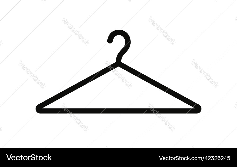 Hanger cloth icon for coat wardrobe Royalty Free Vector