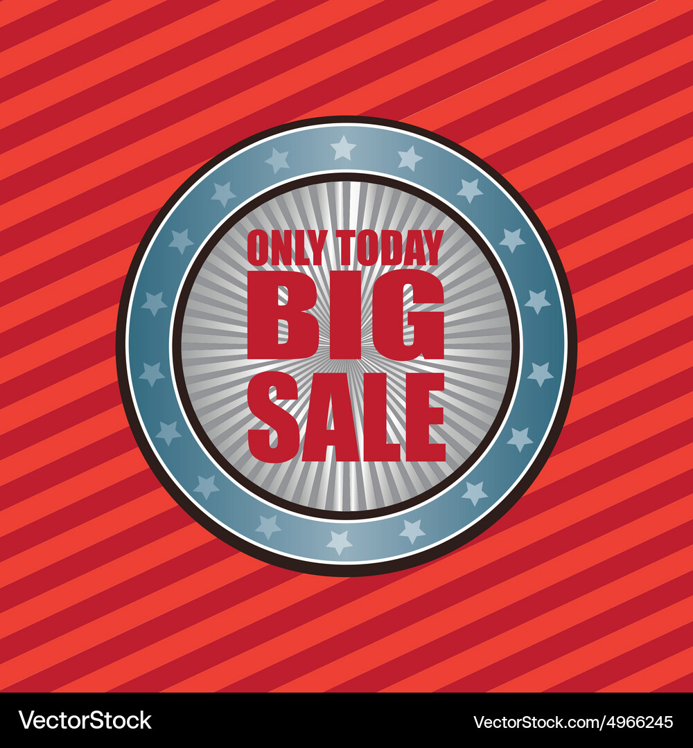 Isolated sale label with text on a striped Vector Image