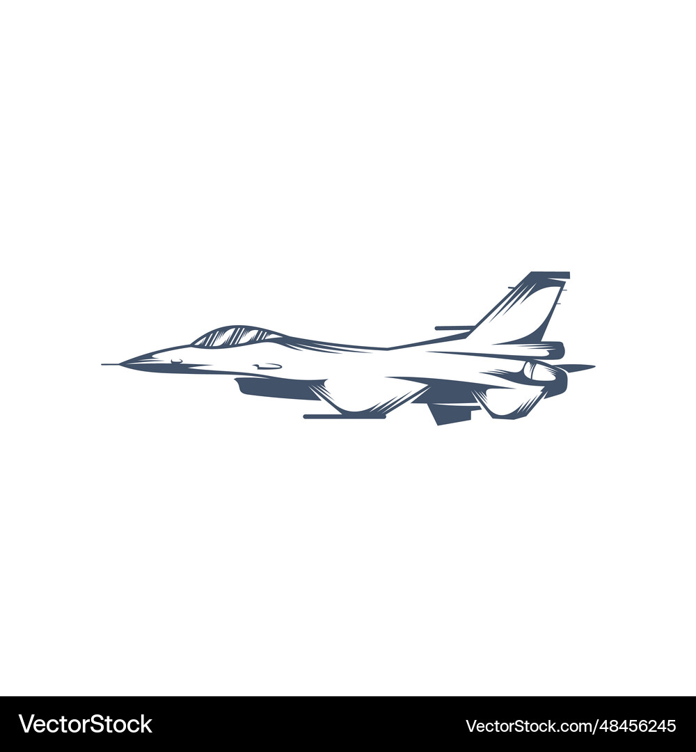 Military aircraft design fighter Royalty Free Vector Image