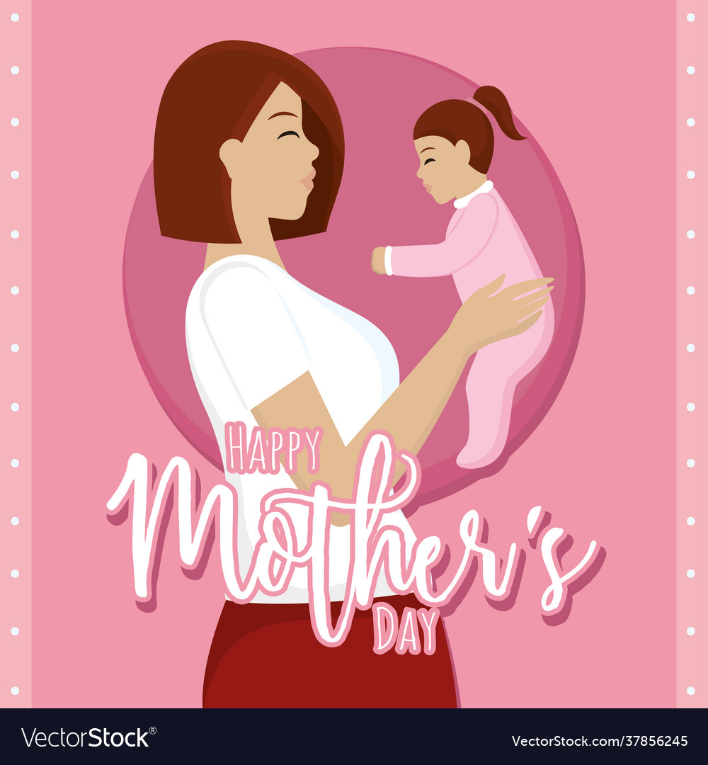 Mother carrying her daughter Royalty Free Vector Image Mother carrying her daughter Royalty Free Vector Image