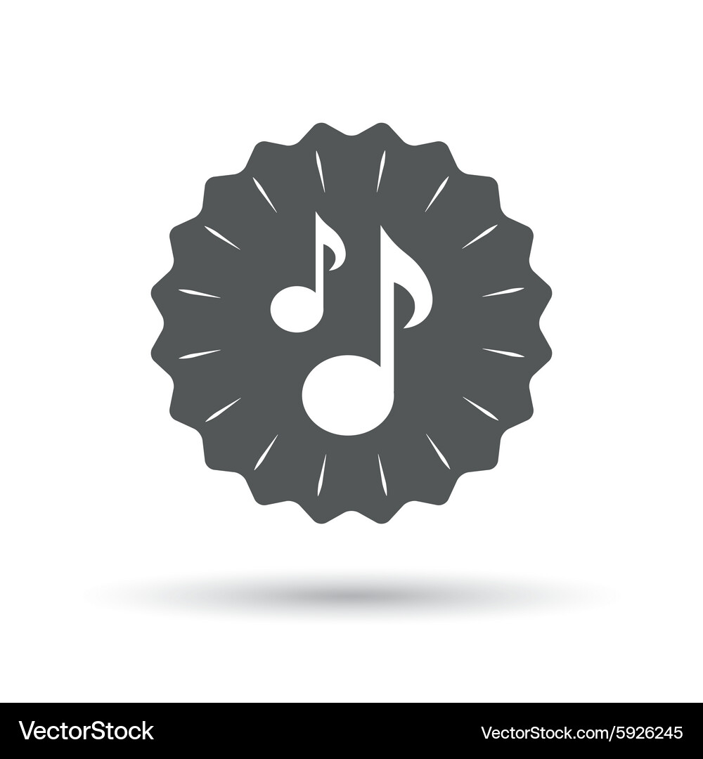 Music notes sign icon musical symbol Royalty Free Vector