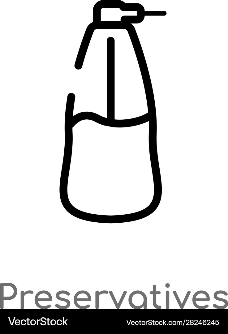 Outline preservatives icon isolated black simple Vector Image