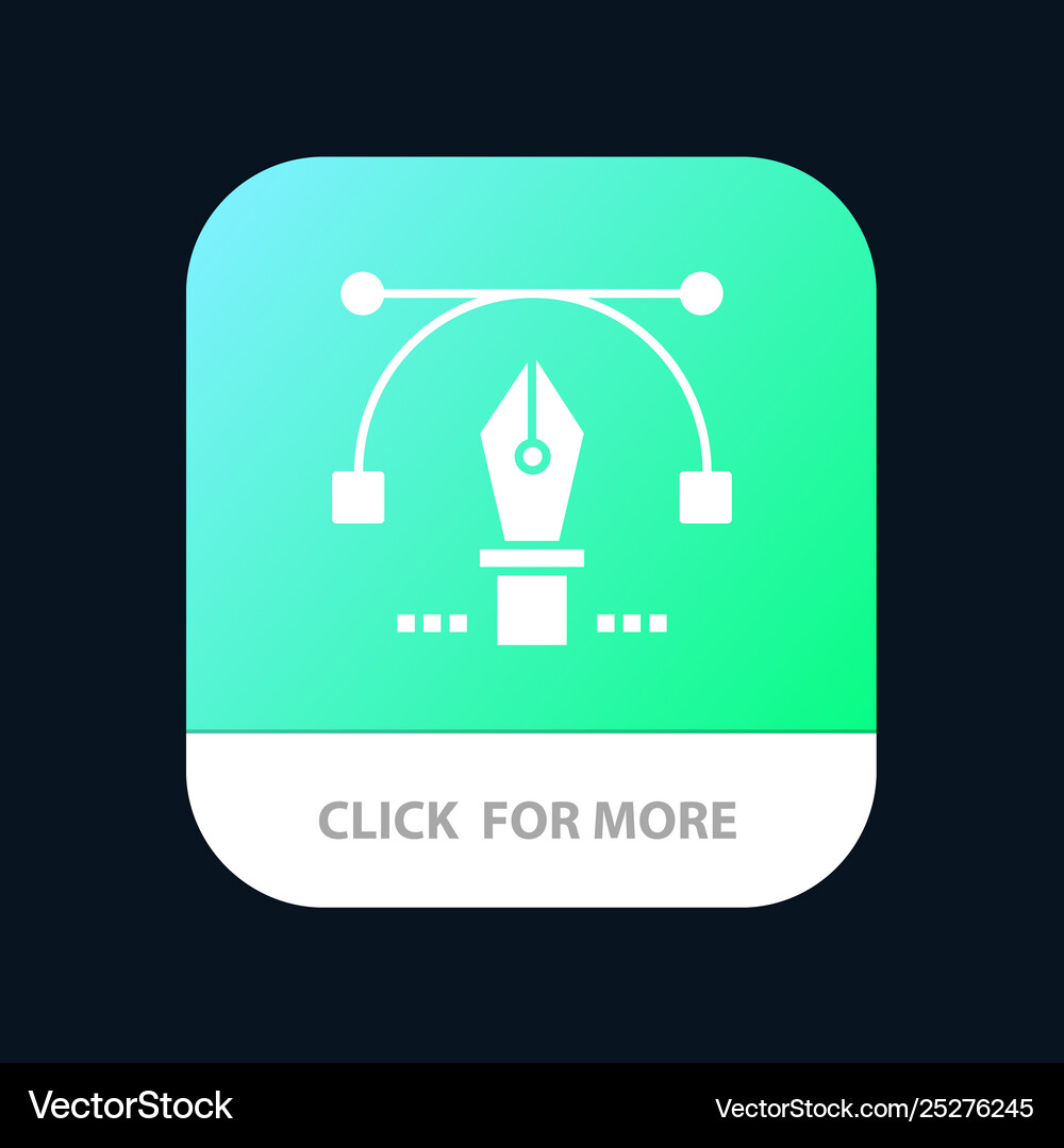 Pen pencil text education mobile app icon design Vector Image