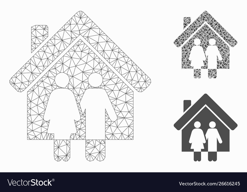 Property Mesh Carcass Model And Triangle Vector Image