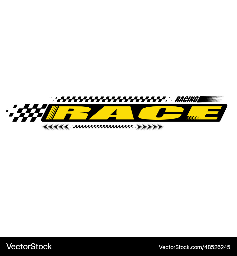 Race sport decal label Royalty Free Vector Image