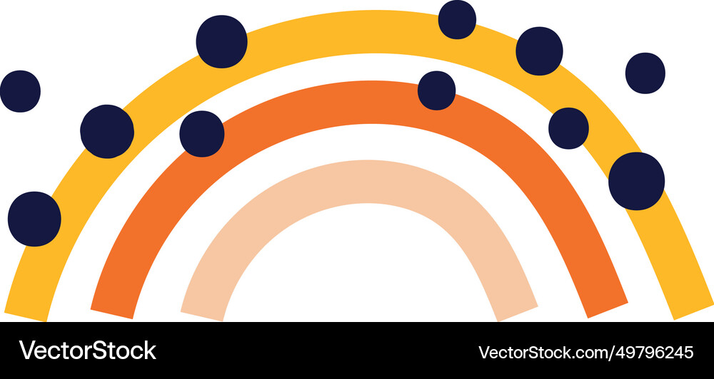 Rainbow hand drawn doodle Royalty Free Vector Image