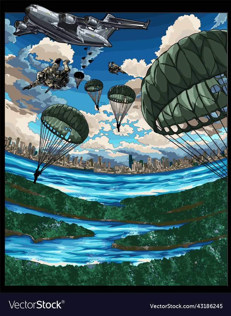 Skydiving Royalty Free Vector Image - VectorStock