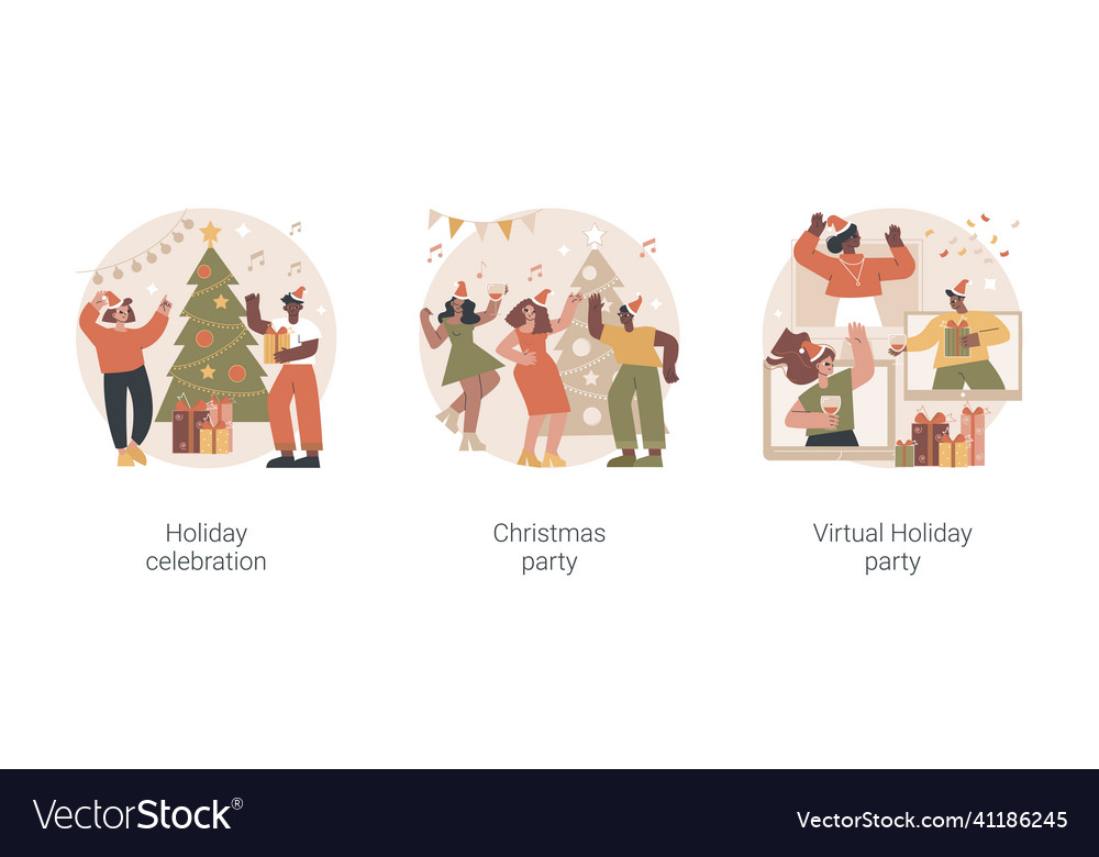 Winter holiday tradition abstract concept Vector Image