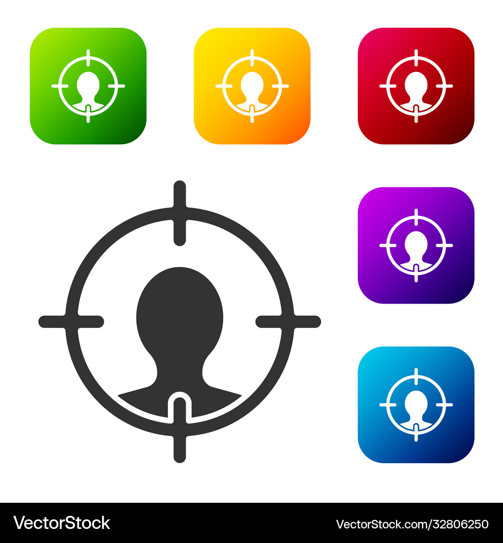 Black head hunting icon isolated on white Vector Image
