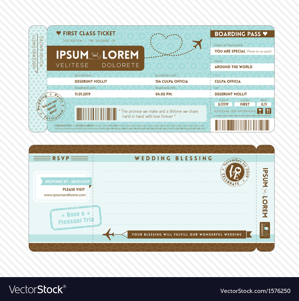 Printable Boarding Pass Invitation Template Printable Templates