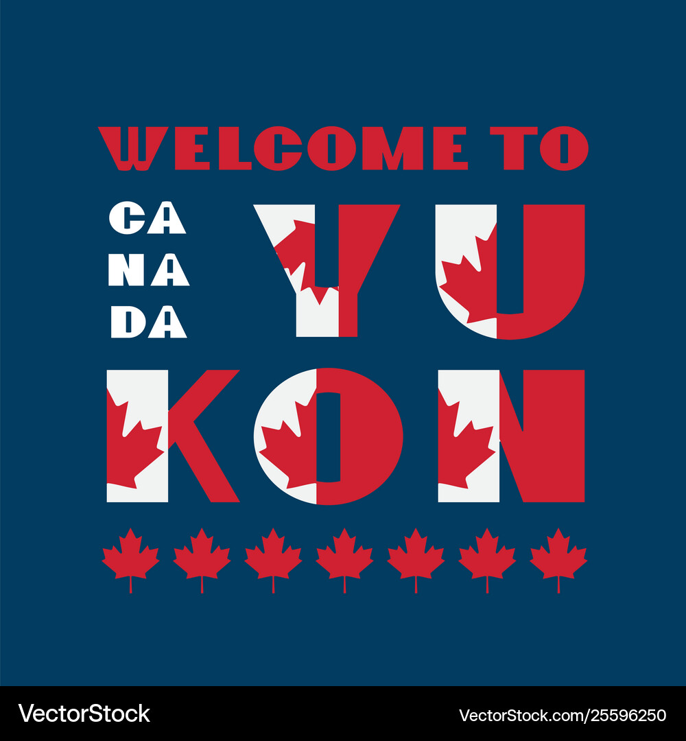 Canada flag style motivation poster with text Vector Image