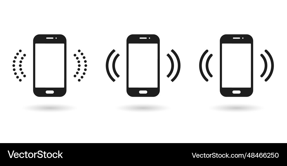 Cell phone icons or ringing Royalty Free Vector Image