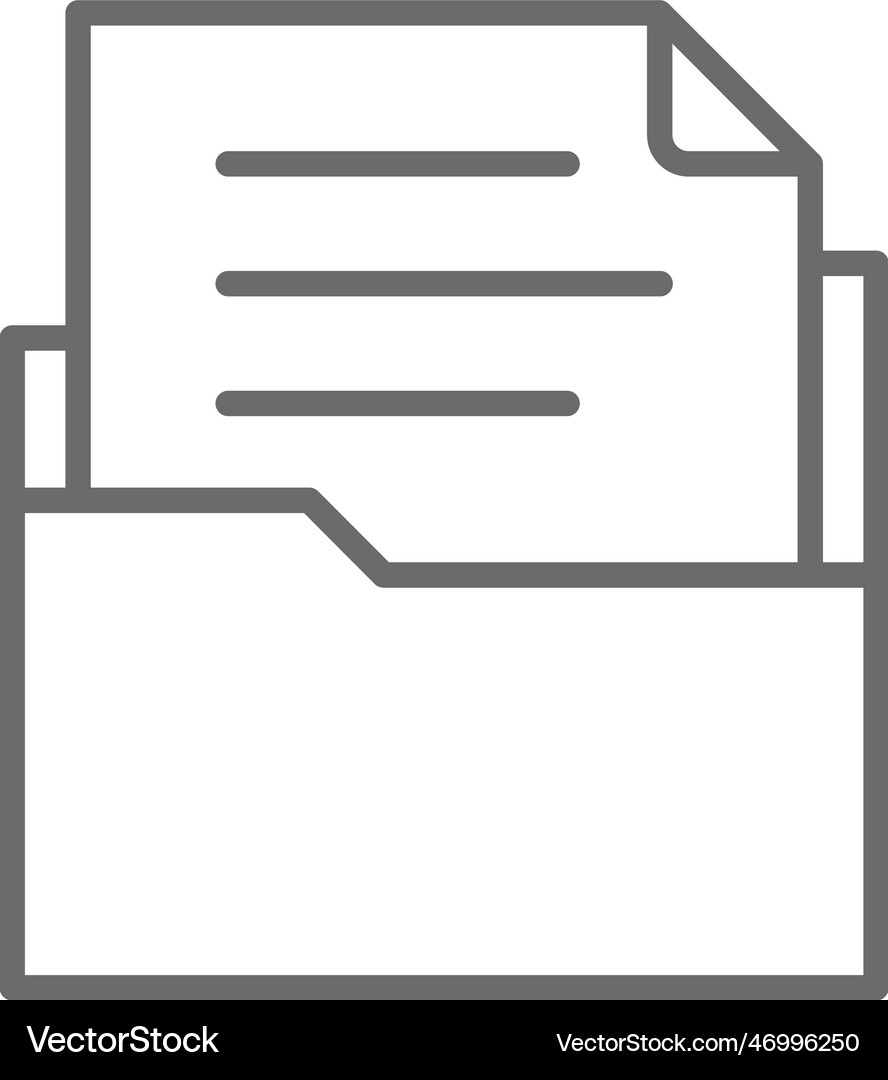 Document file business people icon with black Vector Image