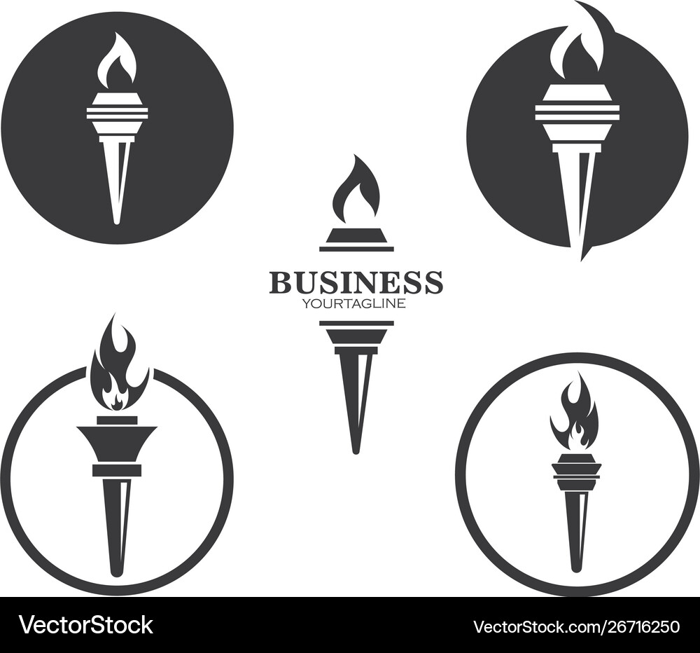 Torch logo icon design Royalty Free Vector Image