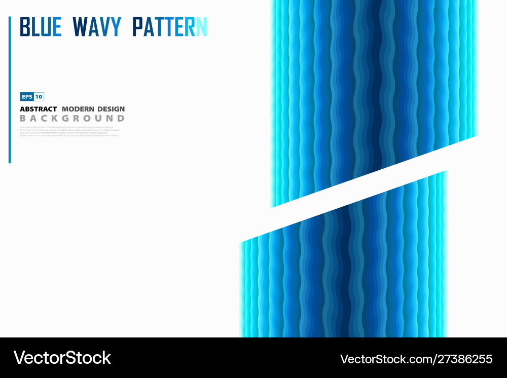 Abstract blue wavy poster cover design Royalty Free Vector