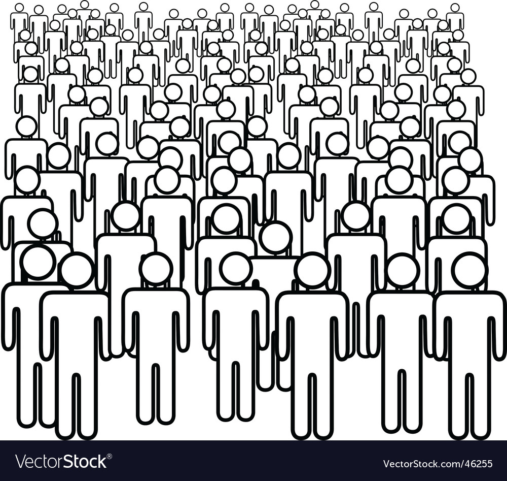 Big crowd Royalty Free Vector Image - VectorStock