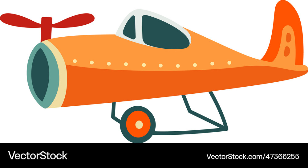 Cartoon airplane vehicle Royalty Free Vector Image