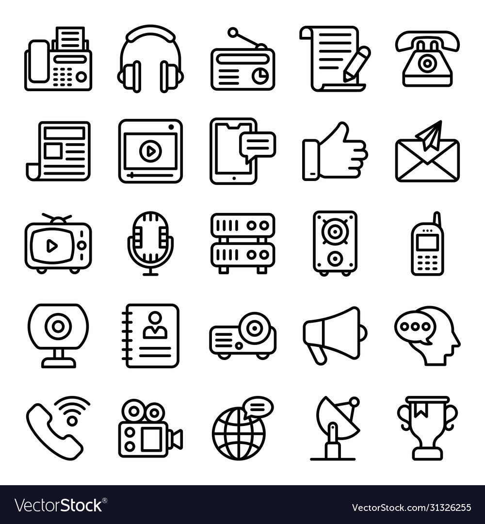 Communication pack Royalty Free Vector Image - VectorStock