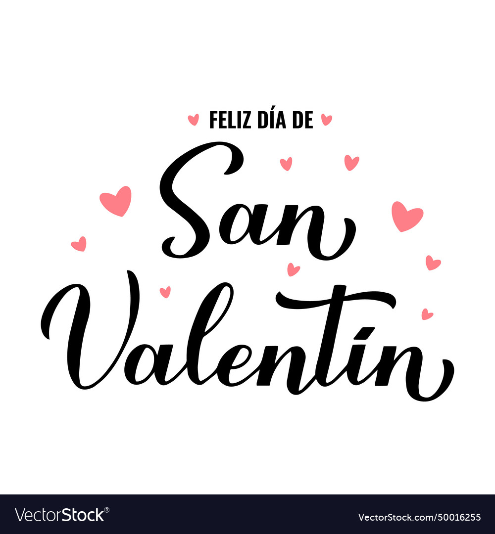 Feliz dia de san valentin- happy valentines day Vector Image
