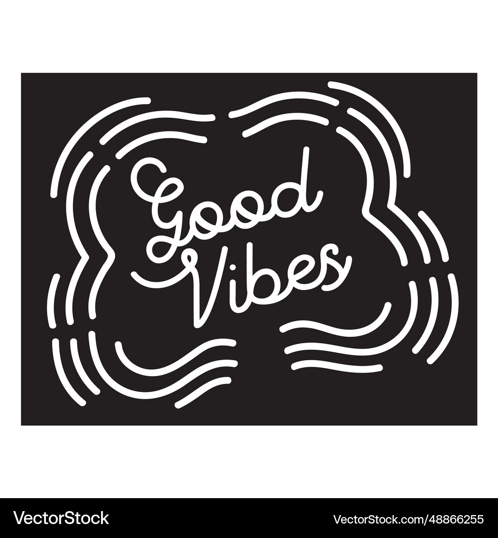 Good vibes quote cut out element Royalty Free Vector Image