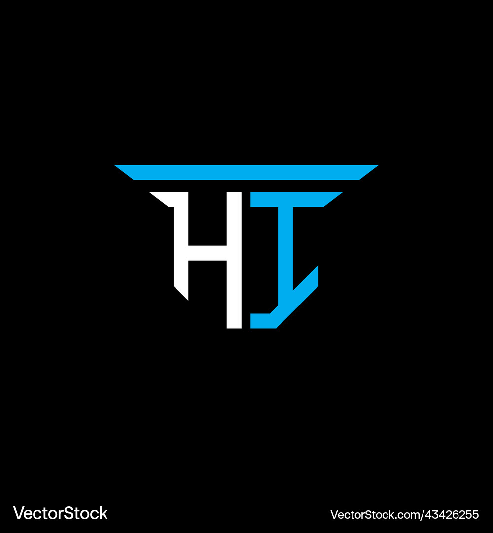 Hi letter logo creative design with graphic Vector Image