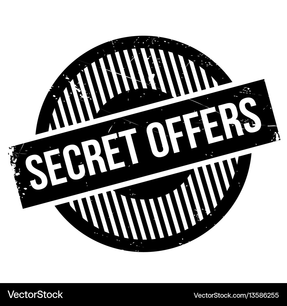 Secret offers rubber stamp Royalty Free Vector Image