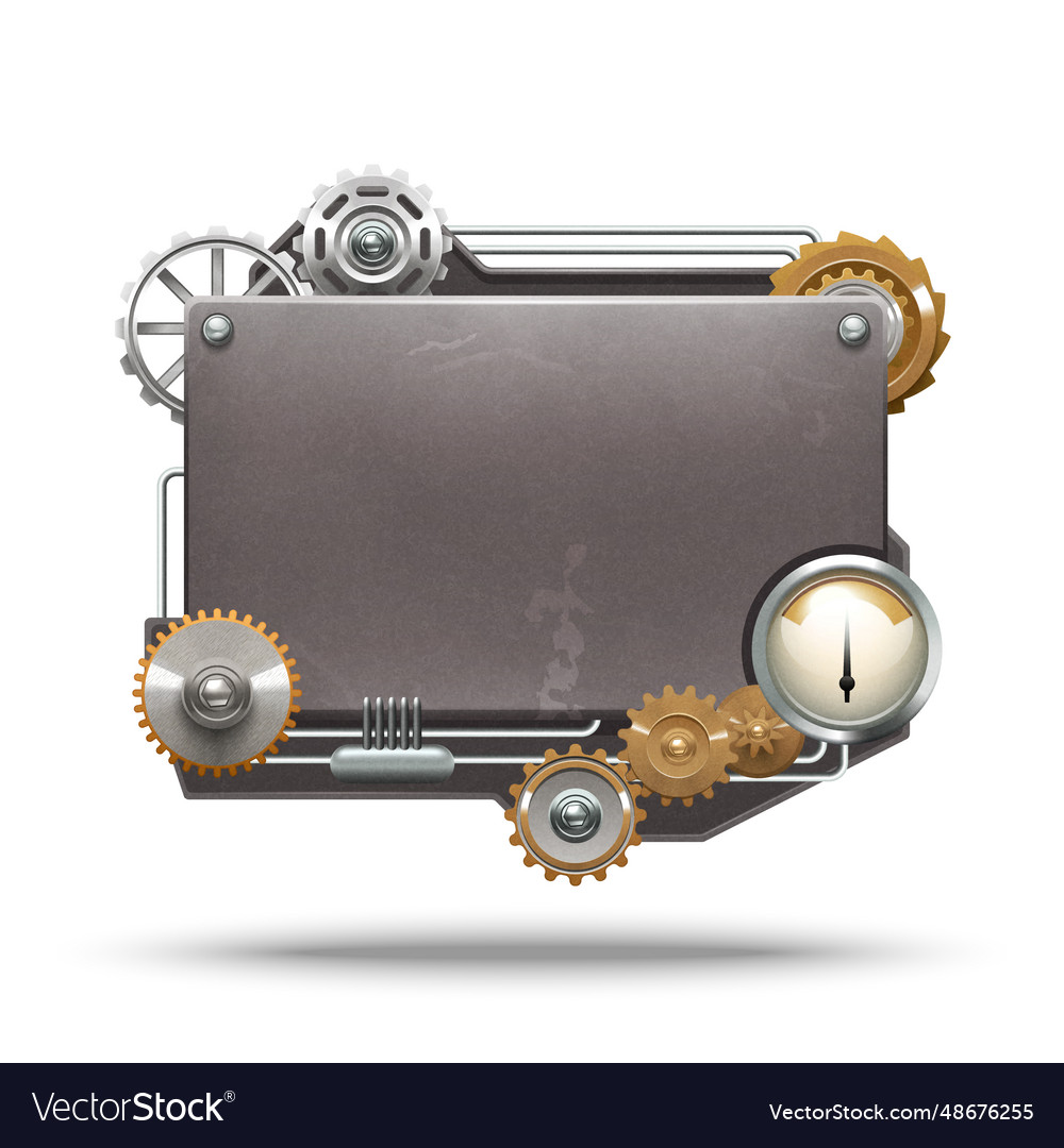 Steampunk style frame Royalty Free Vector Image