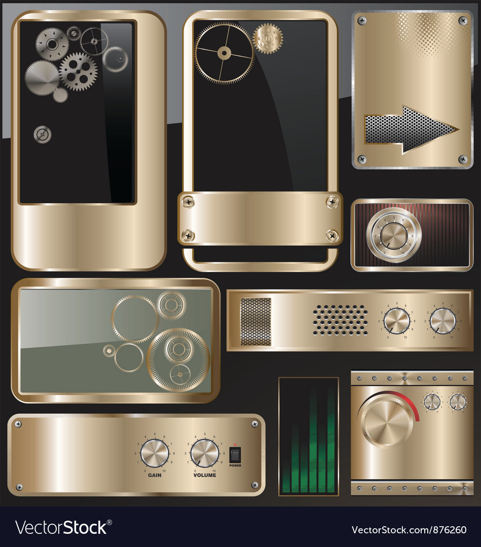 Abstract technology background set Royalty Free Vector Image