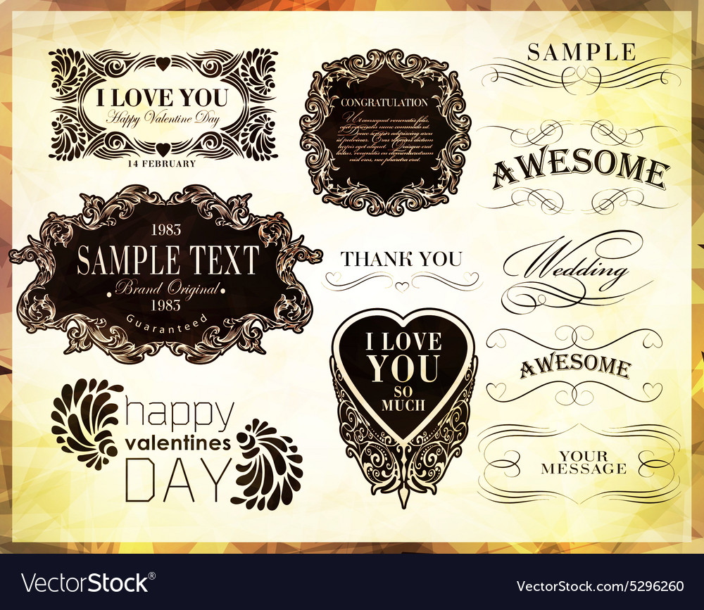 Calligraphic design elements Royalty Free Vector Image